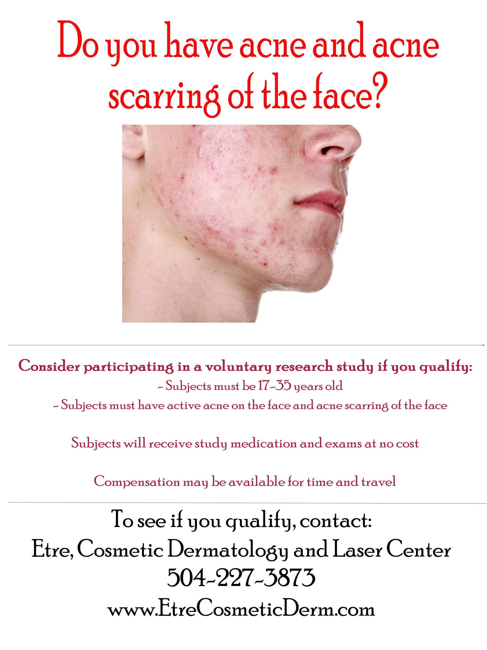 Dermatology Clinical Trials New Orleans | Acne Treatment | Etre
